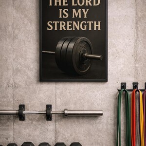 Christian Gym Decor | Barbell Bible Verse Print (digital Download) - Etsy