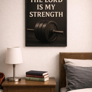 Christian Gym Decor | Barbell Bible Verse Print (digital Download) - Etsy