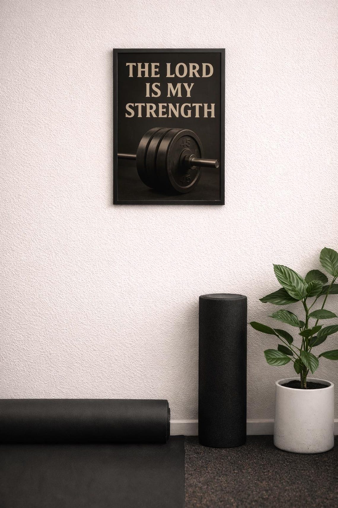 Christian Gym Decor | Barbell Bible Verse Print (digital Download) - Etsy