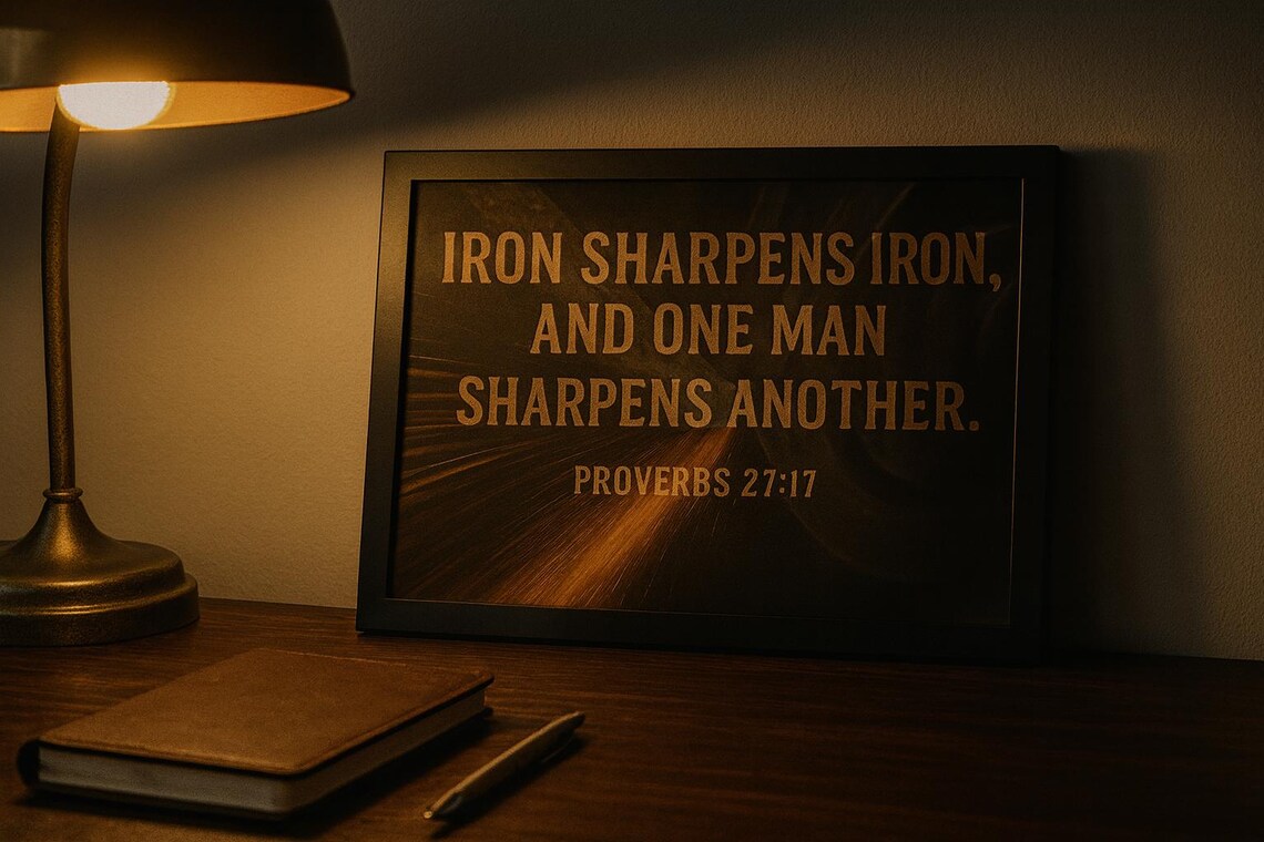 Iron Sharpens Iron Print | Masculine Christian Art (digital Download ...
