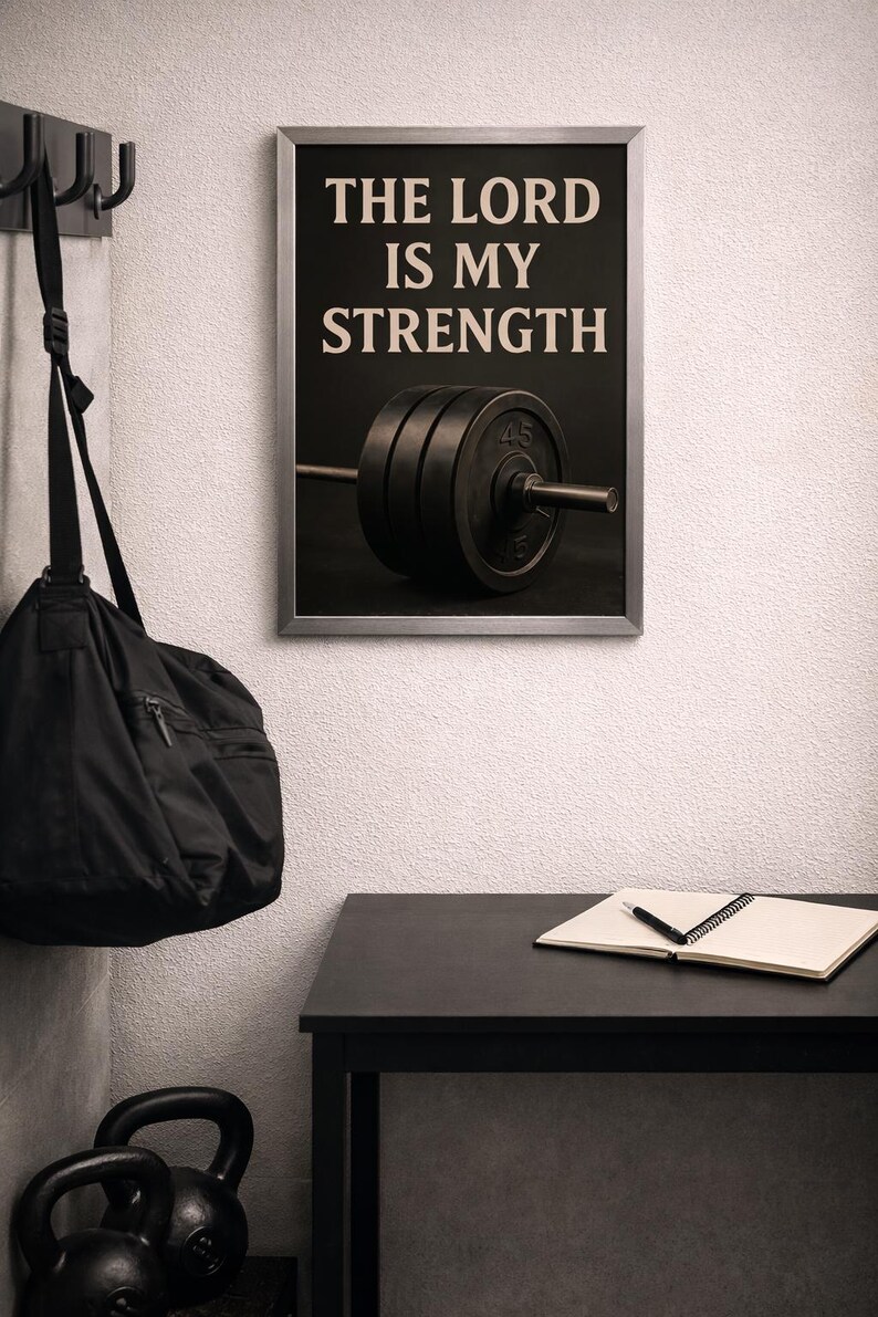 Christian Gym Decor | Barbell Bible Verse Print (digital Download) - Etsy