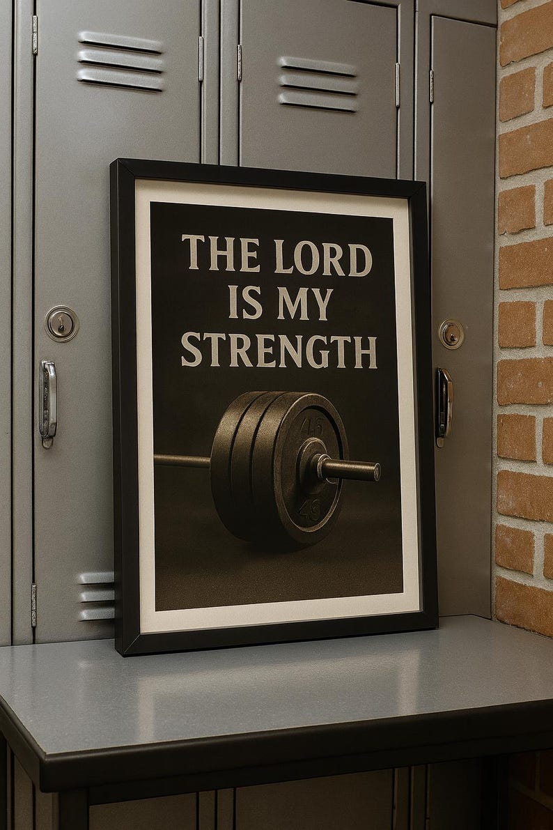 Christian Gym Decor | Barbell Bible Verse Print (digital Download) - Etsy