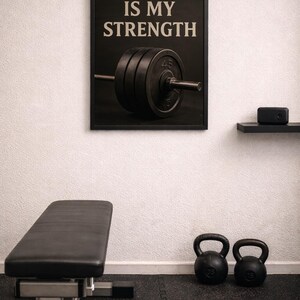 Christian Gym Decor | Barbell Bible Verse Print (digital Download) - Etsy
