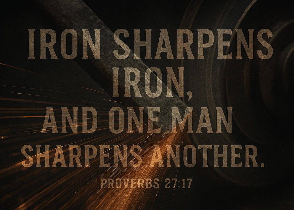 Iron Sharpens Iron Print | Masculine Christian Art (digital Download ...