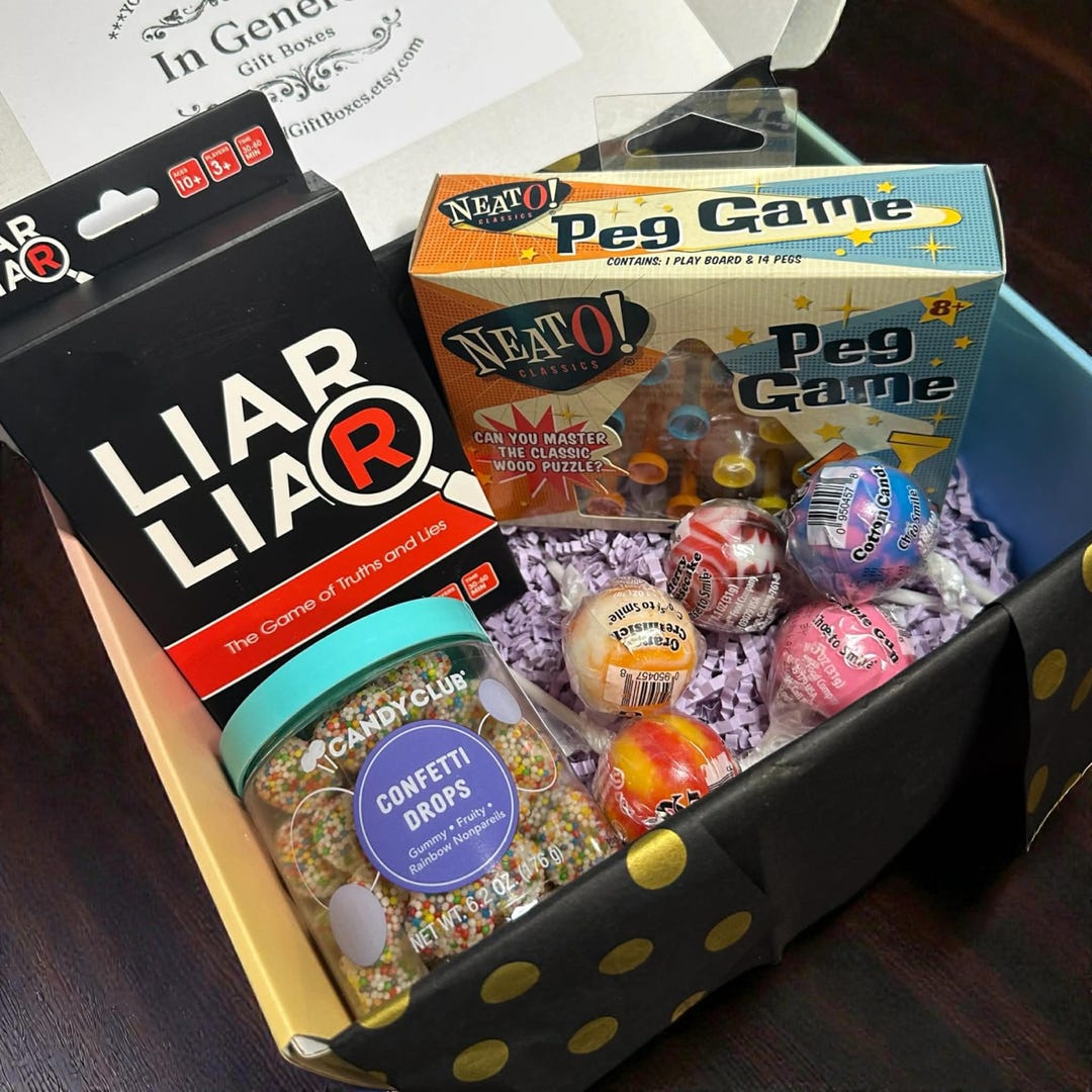 Game Night in A Box - Liar Liar - Party Games - Candy and Cards ...