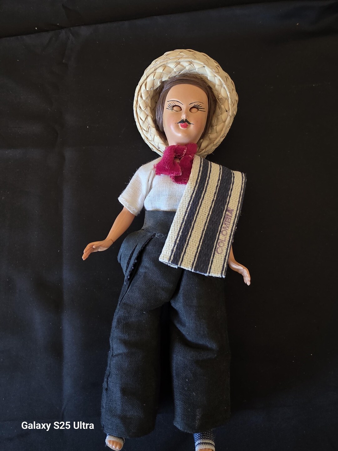 Vintage Colombia Souvenir Folk Art Doll - Etsy