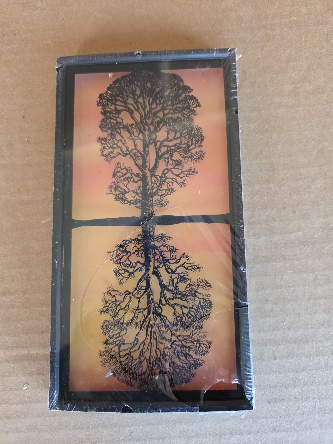 1990s Framed Etched Reverse Tree Artwork - Etsy