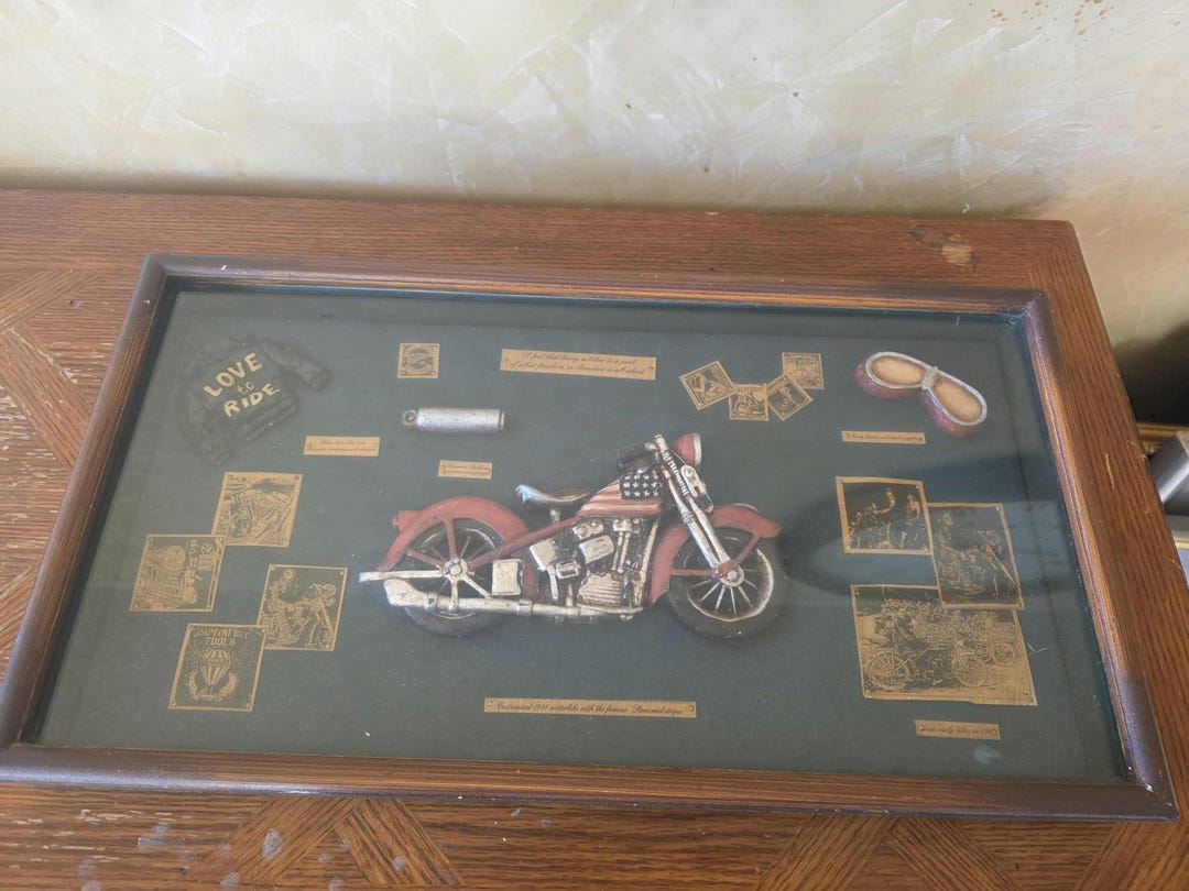 Motorcycle "love to Ride" 3d Shadow Box - Etsy