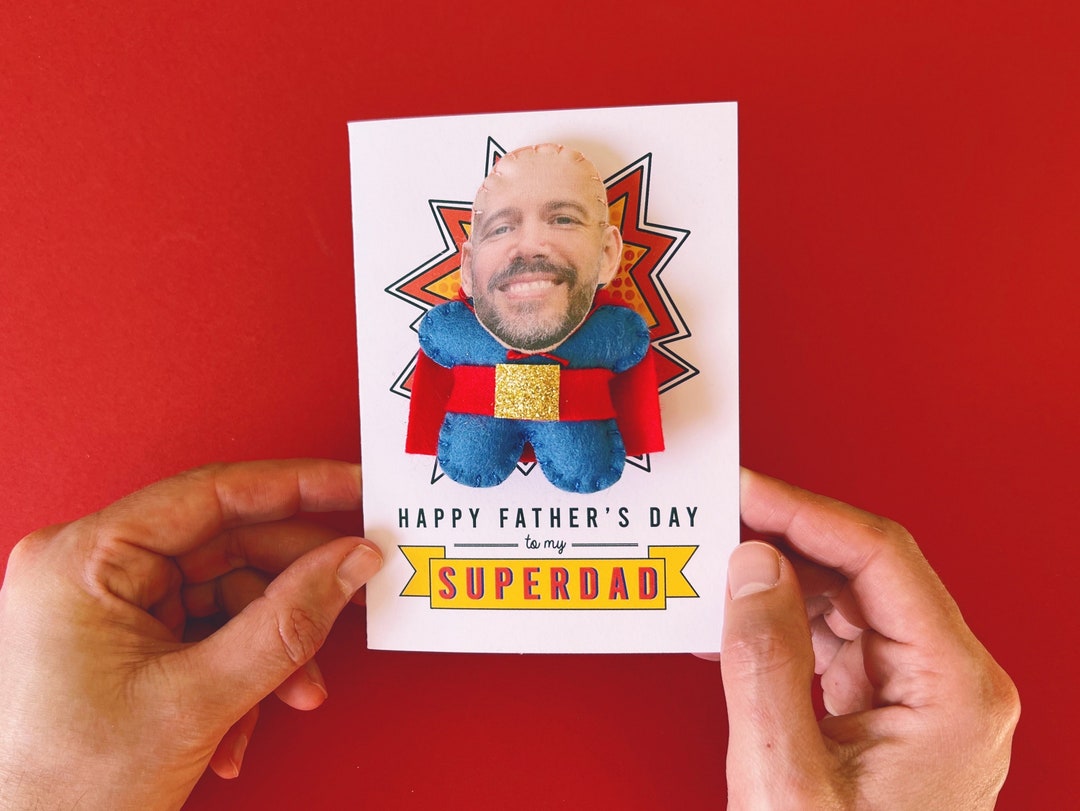 Superhero Father’s Day Card With Magnet - Personalised Photo Magnet ...
