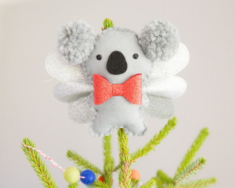 Koala Christmas Tree Topper - Etsy UK