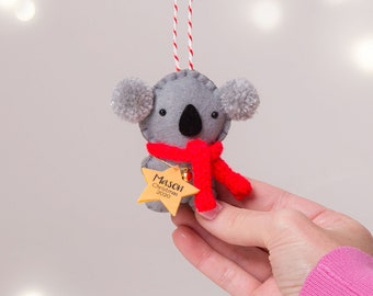 Koala Christmas Tree Topper - Etsy UK