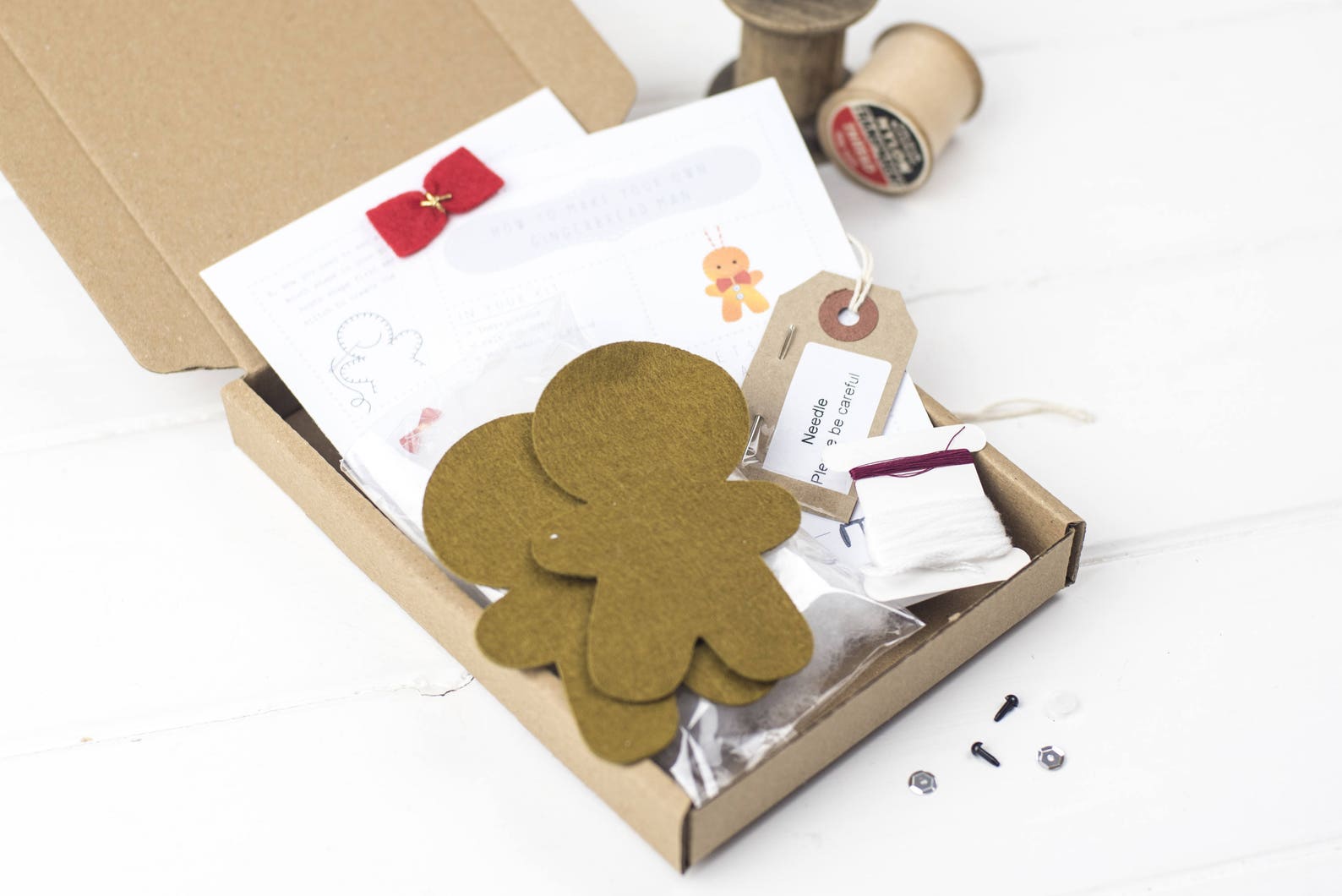DIY Gingerbread Man Sewing Kit - Etsy