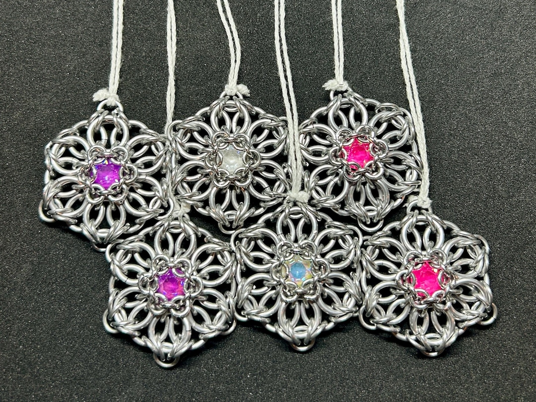 Chain Mail Celtic Star With Glow Swarovski - Etsy