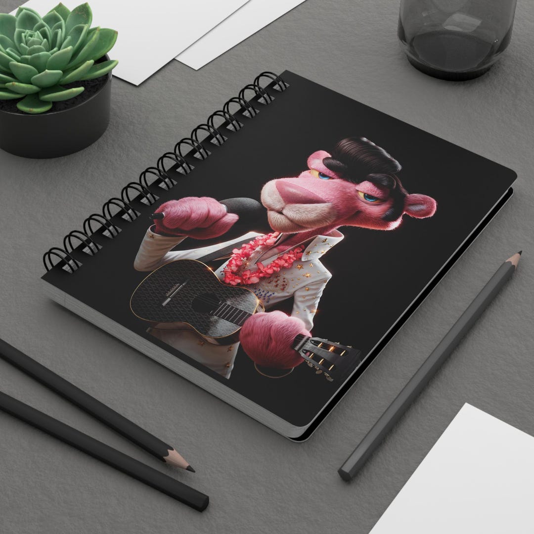 Pink Panther Elvis Singer Spiral Bound Journal | Retro Rockabilly ...
