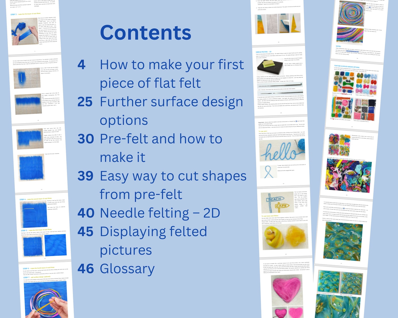 Introduction to Flat Wet Felting for Beginners 47 Page Tutorial PDF ...