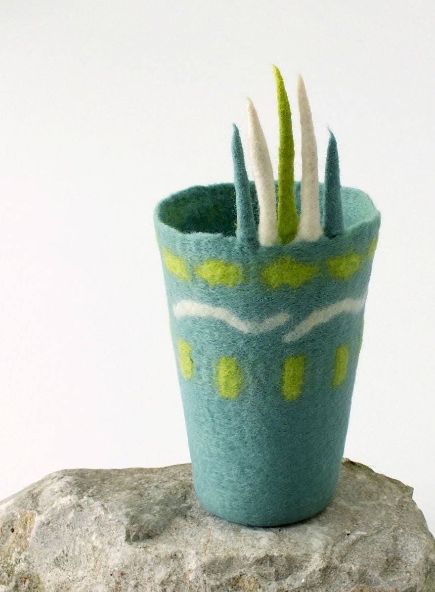 How to Make 3D Wet Felted Vessels & Pots Using Resists - Etsy