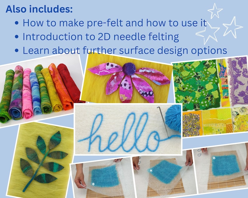 Introduction to Flat Wet Felting for Beginners 47 Page Tutorial PDF ...