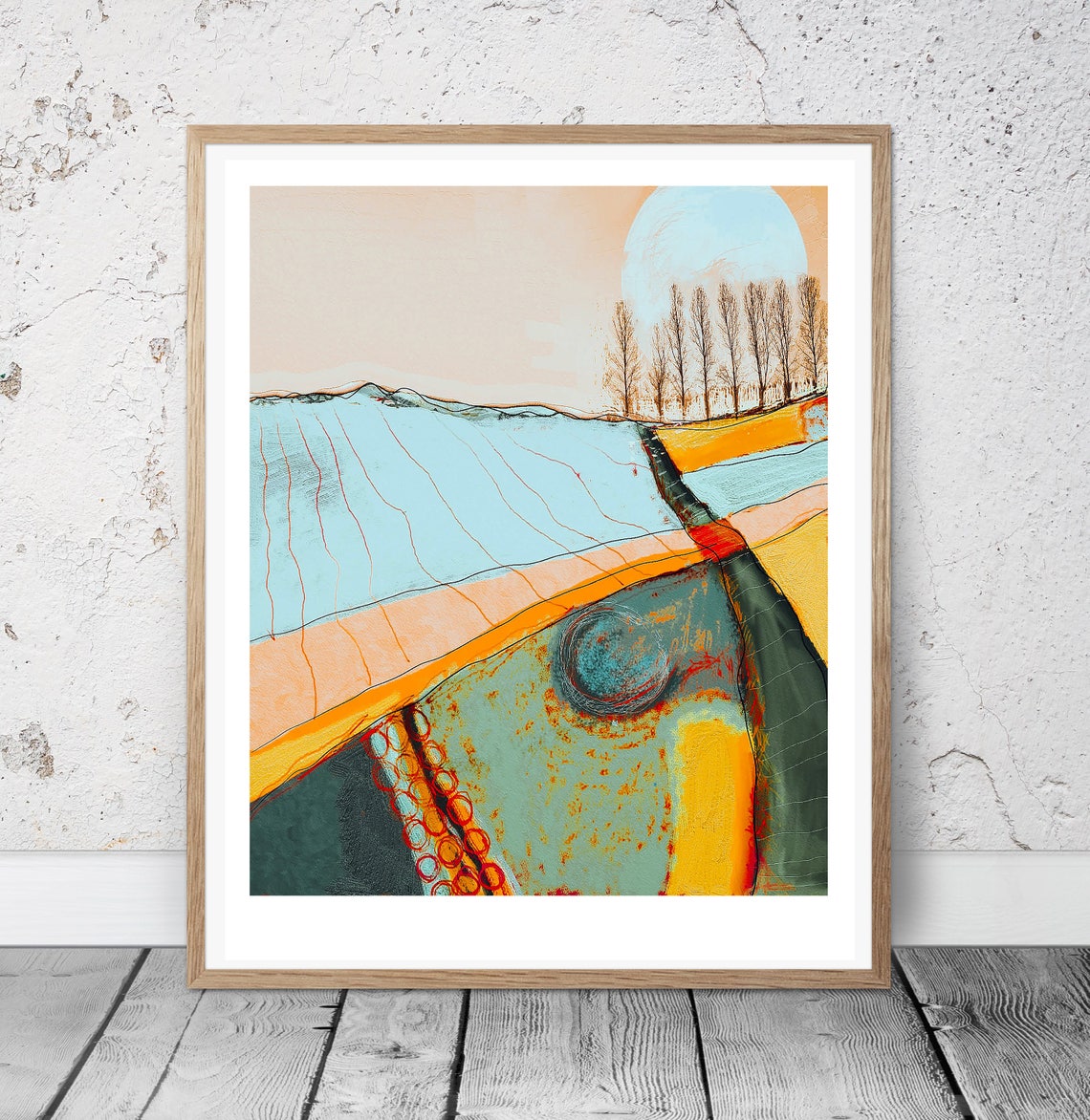 Landscape Print Wall Art Pathways Abstract Art Art Print Housewarming ...