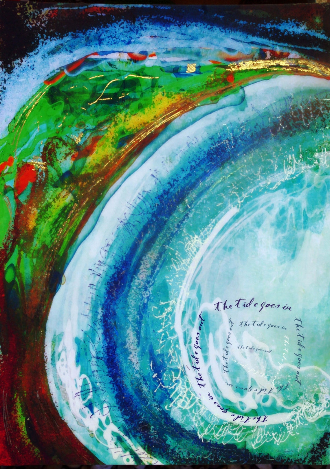 The Tide Goes In, the Tide Goes Out Original Art Print, Sea, Ocean ...