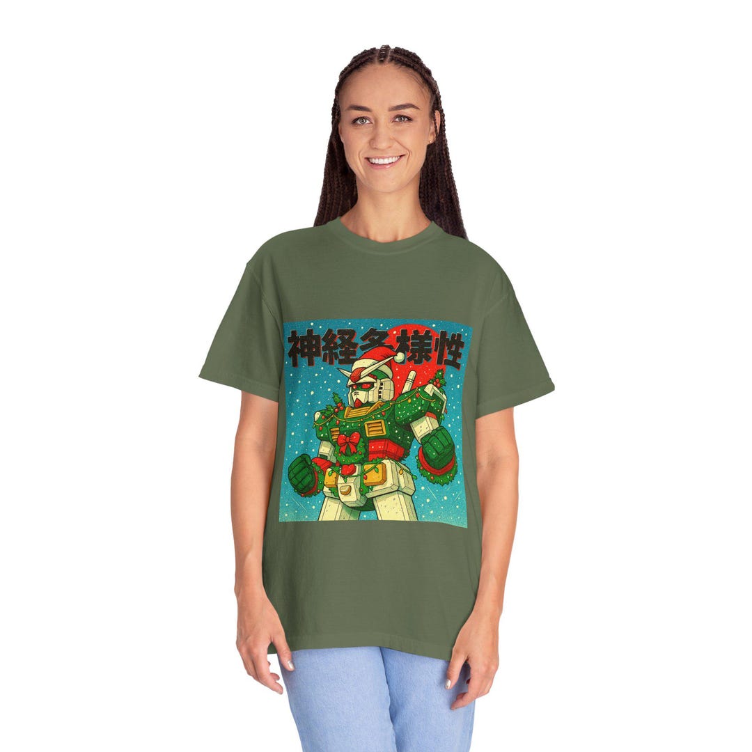 Mecha Santa Robot T-shirt | Holiday Gundam Mech Anime Graphic ...