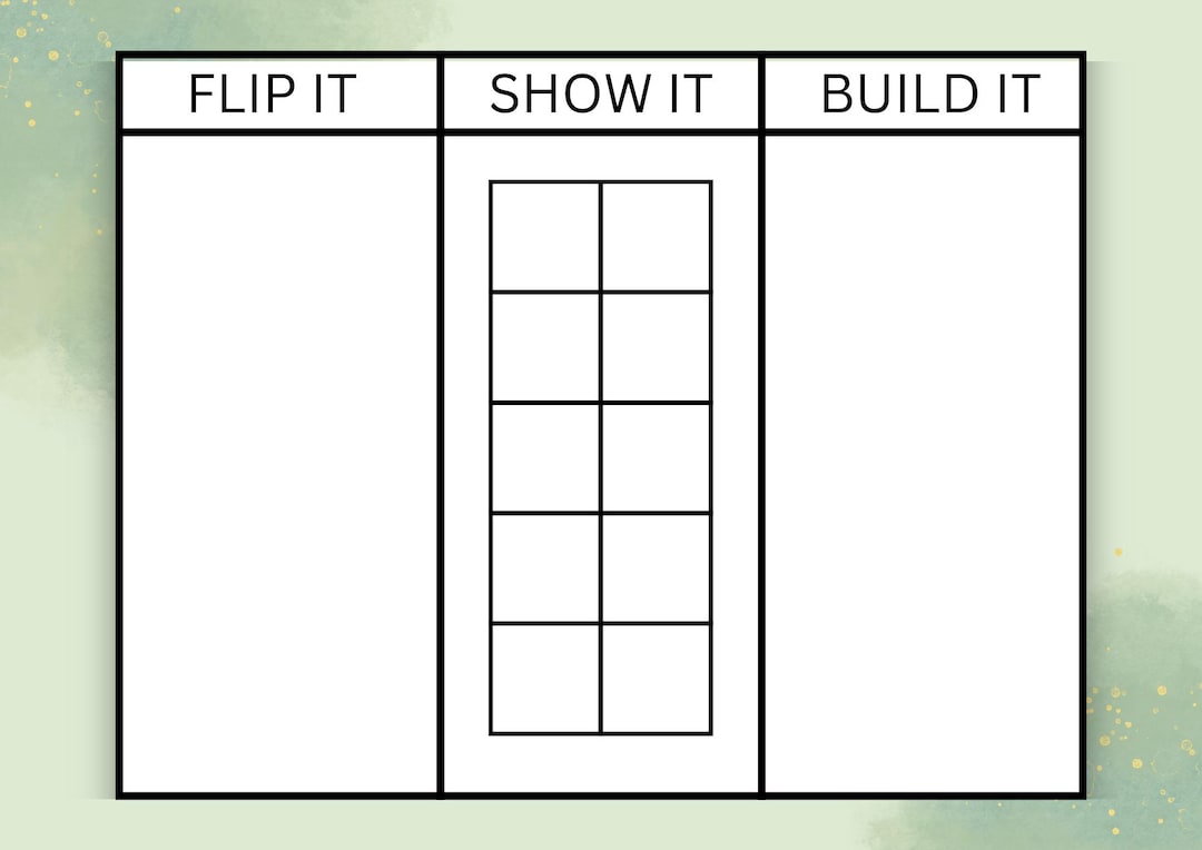 Flip It Show It Build It Learning Bundle | Number Cards + Worksheet ...