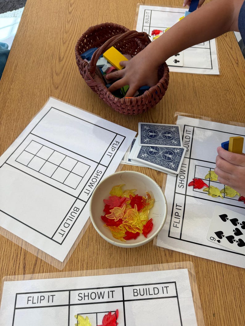 Flip It Show It Build It | Preschool Math Center | Counting & Number ...