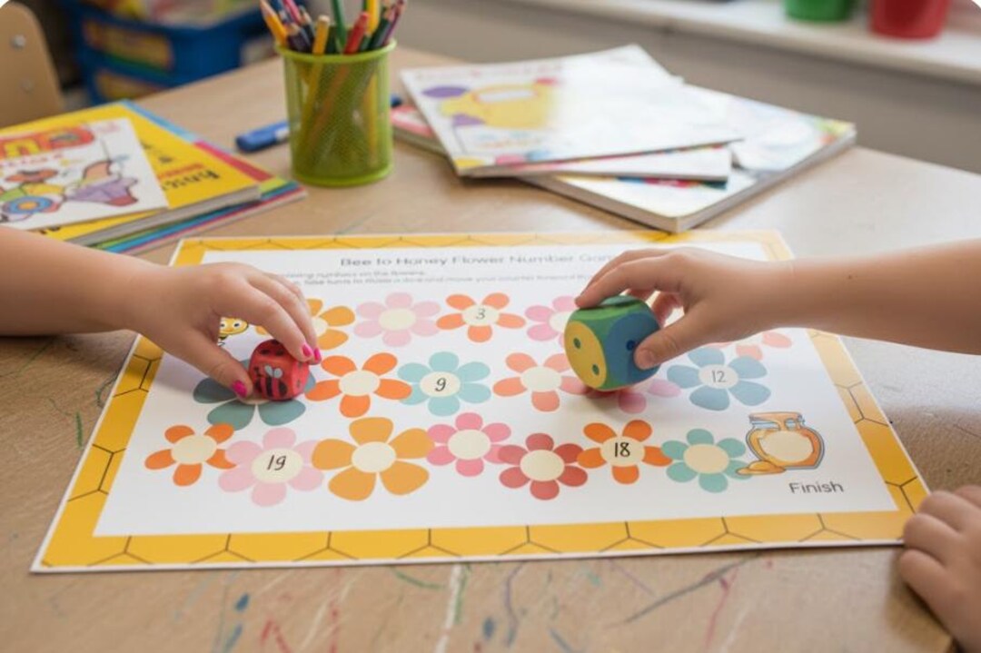 Kids Math Board Game, Counting Activity for Children, Preschool ...