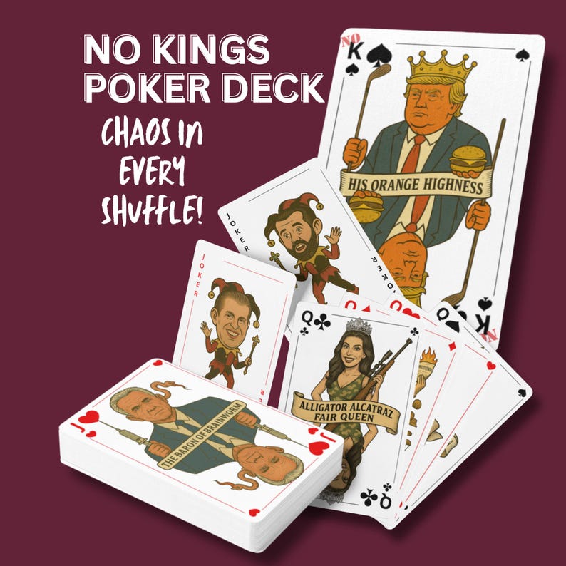 No Kings Playing Cards – Anti-trump Political Satire Deck – No Kings ...