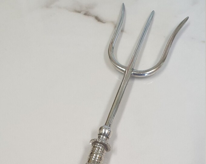 Antique Silver Plate Slim Antler Handle Bread Serving Fork - Etsy