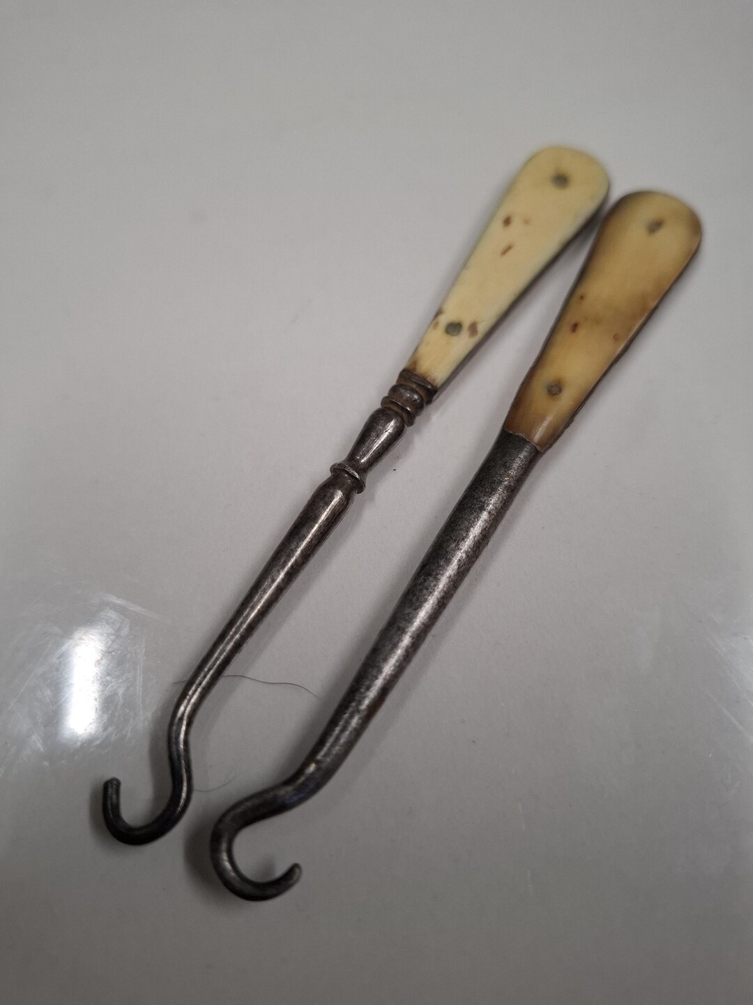 Antique 2 X Natural Handle Button Hooks - Etsy