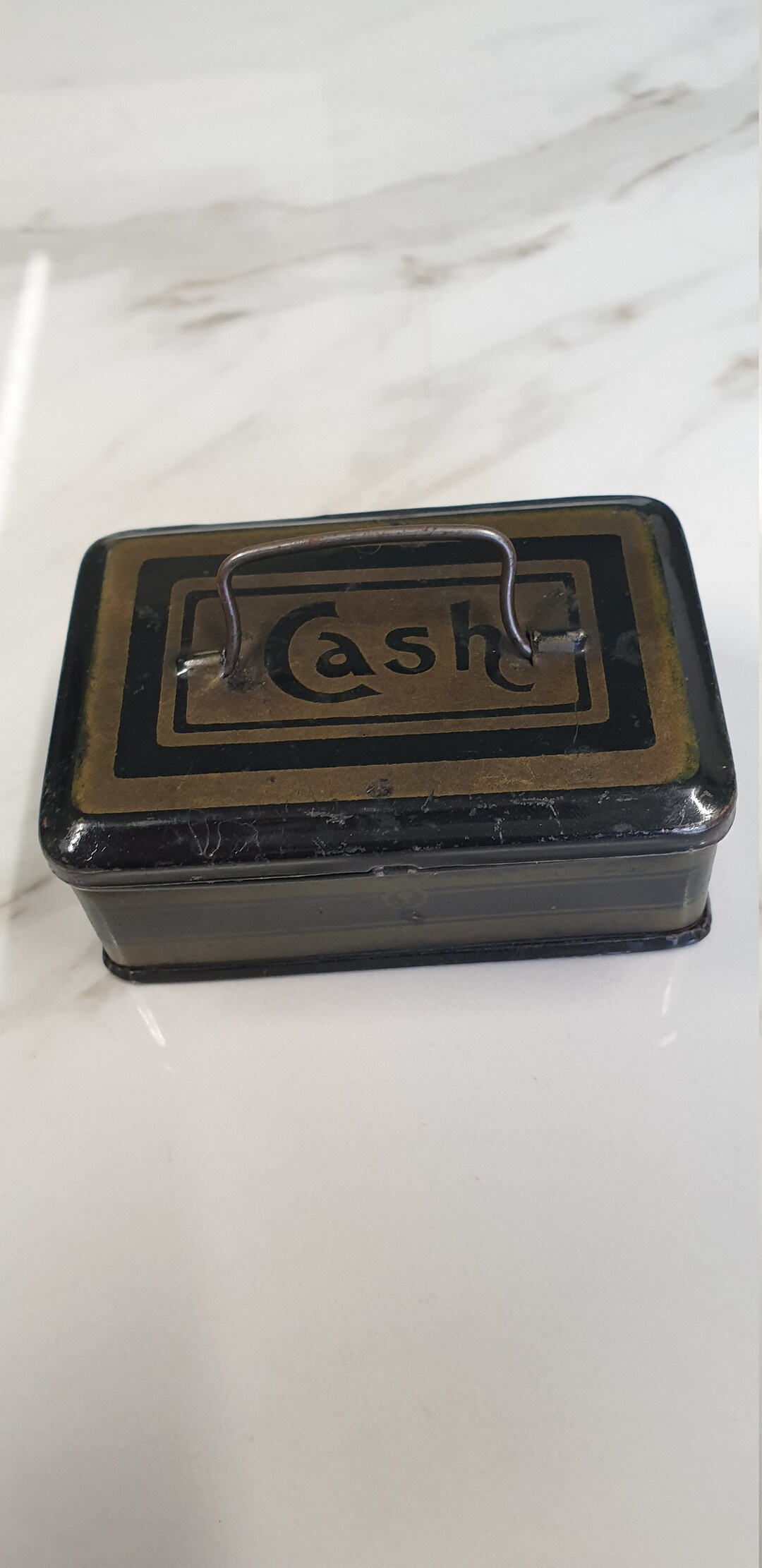 Antique Small Original Paint Tin Cash Box - Etsy