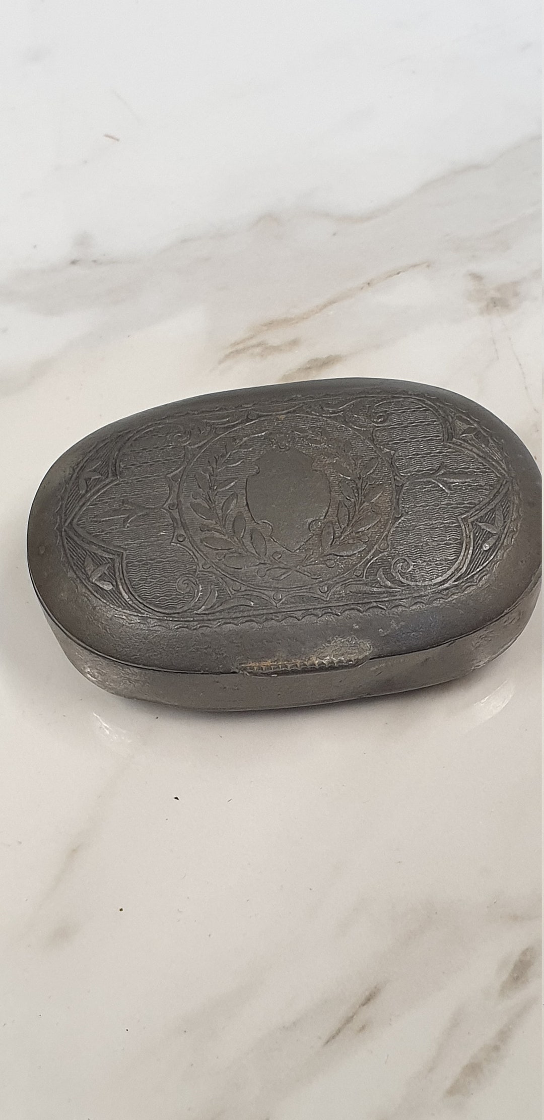 Antique Large Oval Snuff Box - Etsy