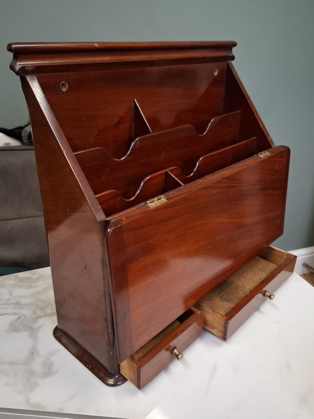 Antique Desk Top Mahogany Large Size Letter Writing Box - Etsy