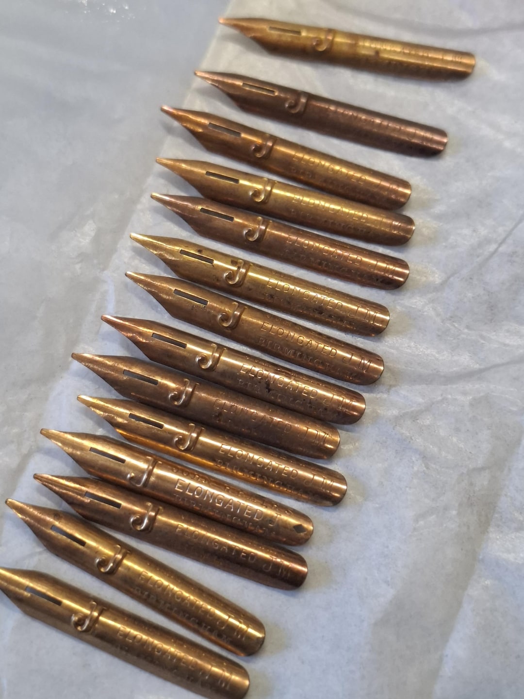 Antique Brass 14 X Elongated Brass Dip Pen Nibs - Etsy
