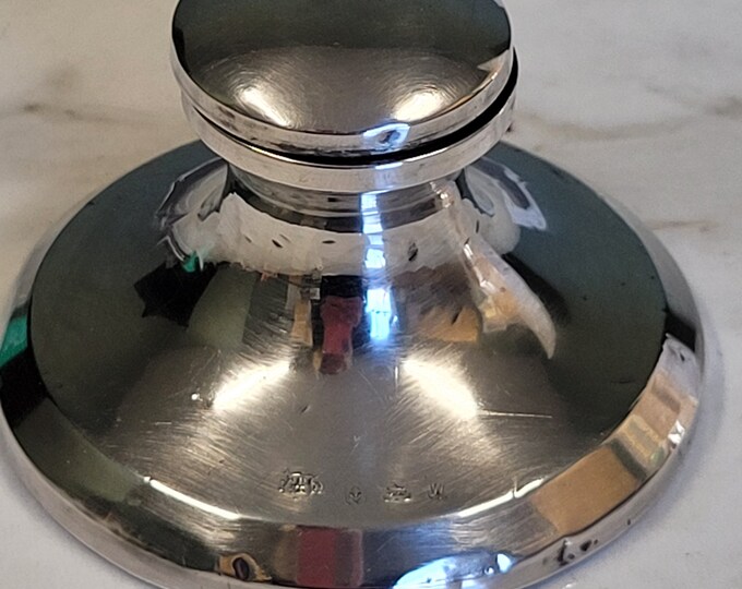 Signet Peacock Blue Ink Bottle, Ink Well, Tin Litho Clad Bottle ...