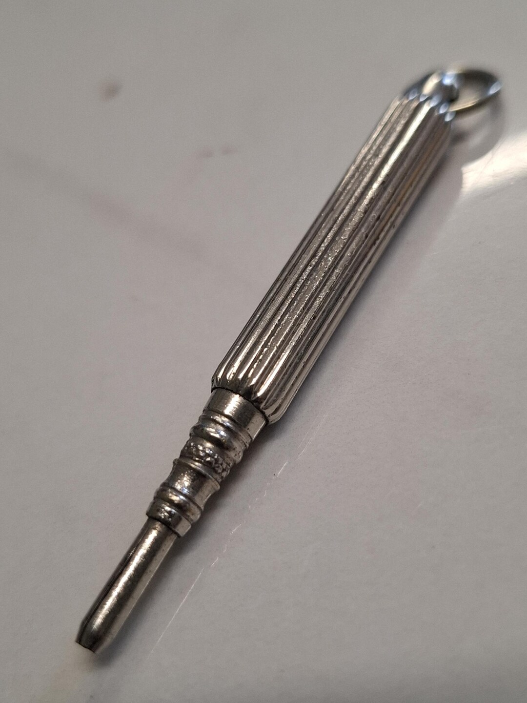 Antique Silver Plate Small Ribbed Decoration Fob Pencil - Etsy