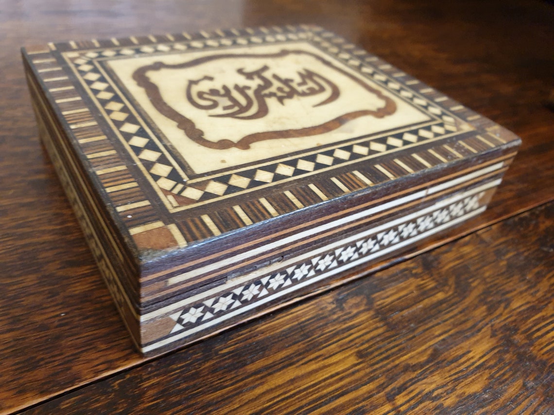 Antique Inlay Wood Wood Eastern Islamic Box - Etsy