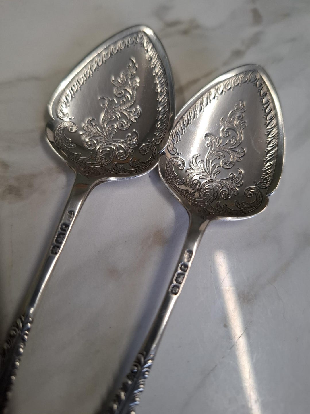 Antique Sheffield Silver 1895 Pair of Jam Preserve Spoons - Etsy