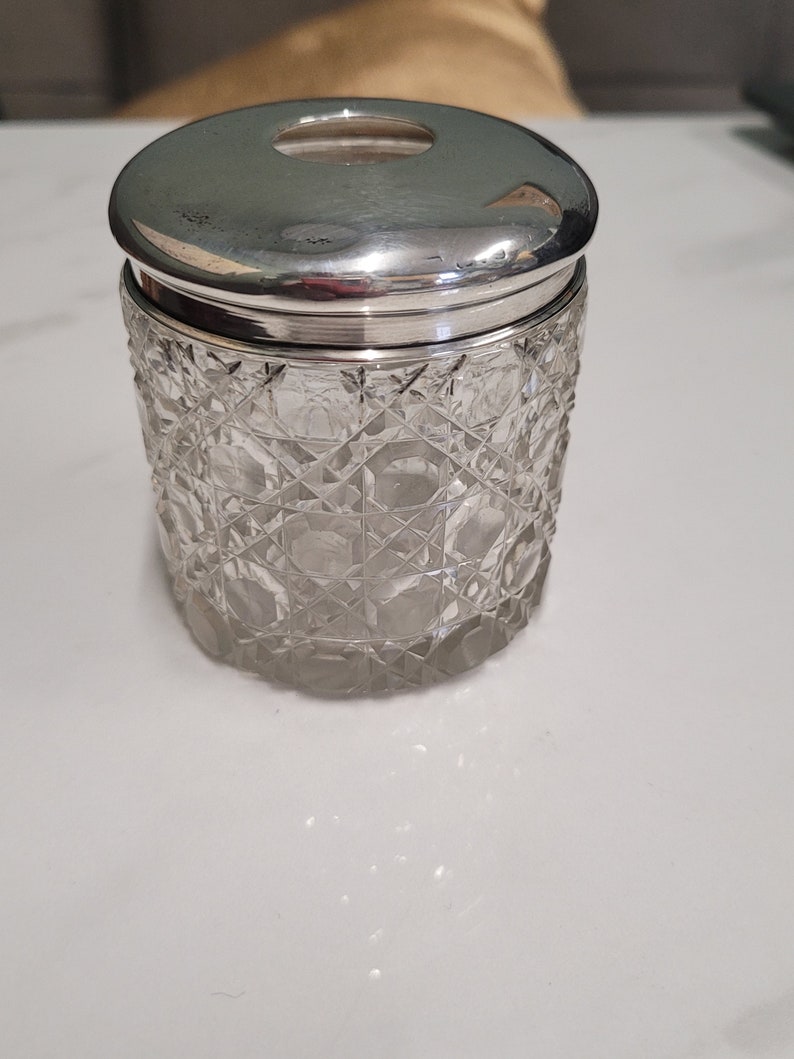 Antique Sterling Silver Lid Hair Tidy Cotton Wool Jar - Etsy