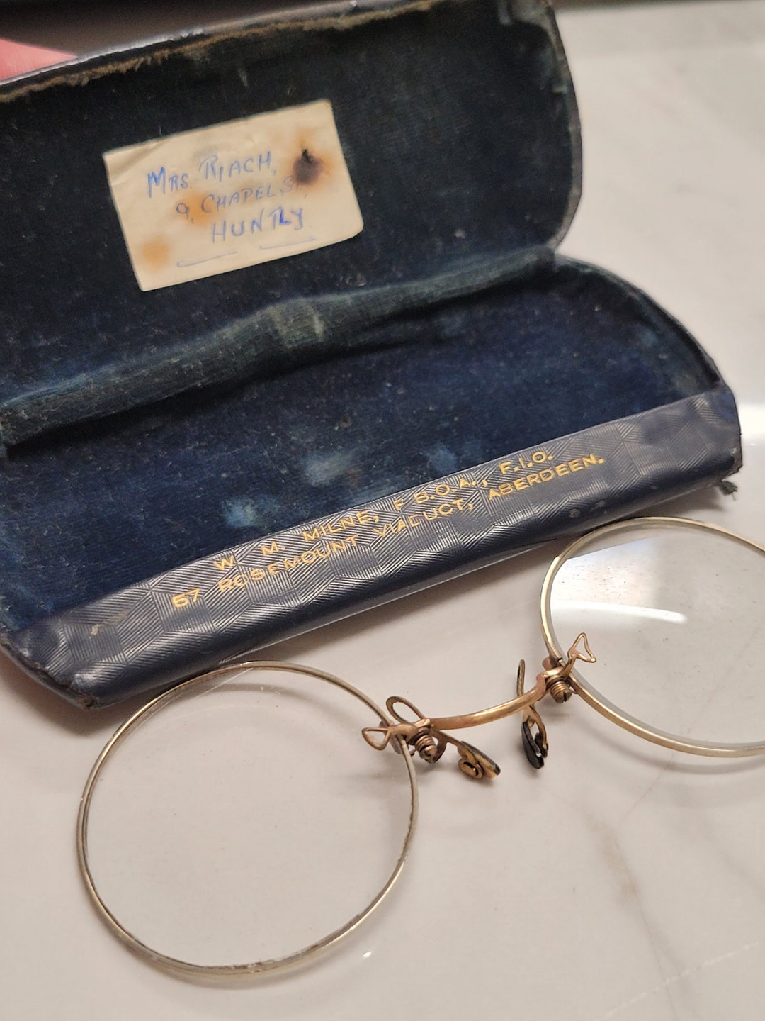 Antique Round Brass Lenses Pince Nez Eye Glasses - Etsy