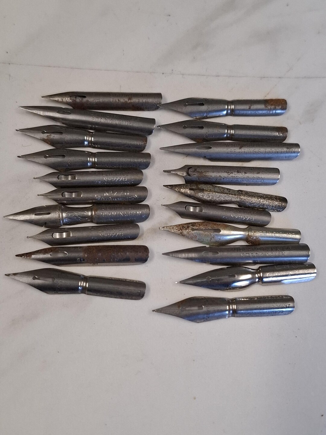 Antique Selection of 20 Assorted Style Metal Dip Pen Nibs - Etsy