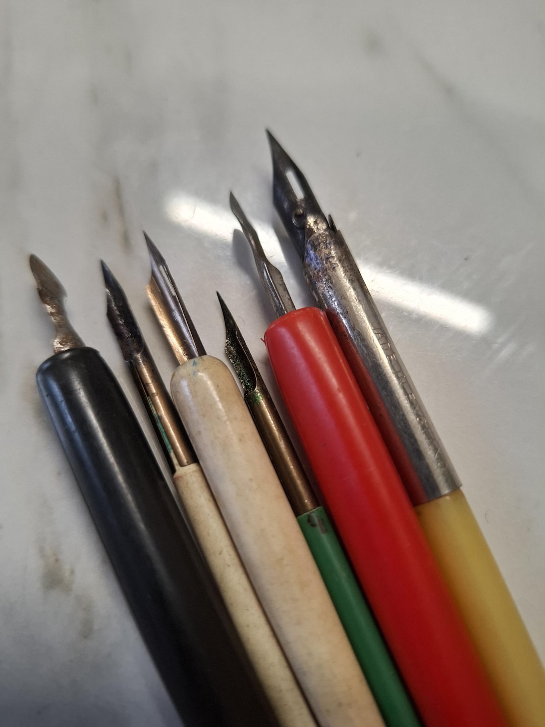 Vintage 6 X Assorted Plastic Dip Pens - Etsy
