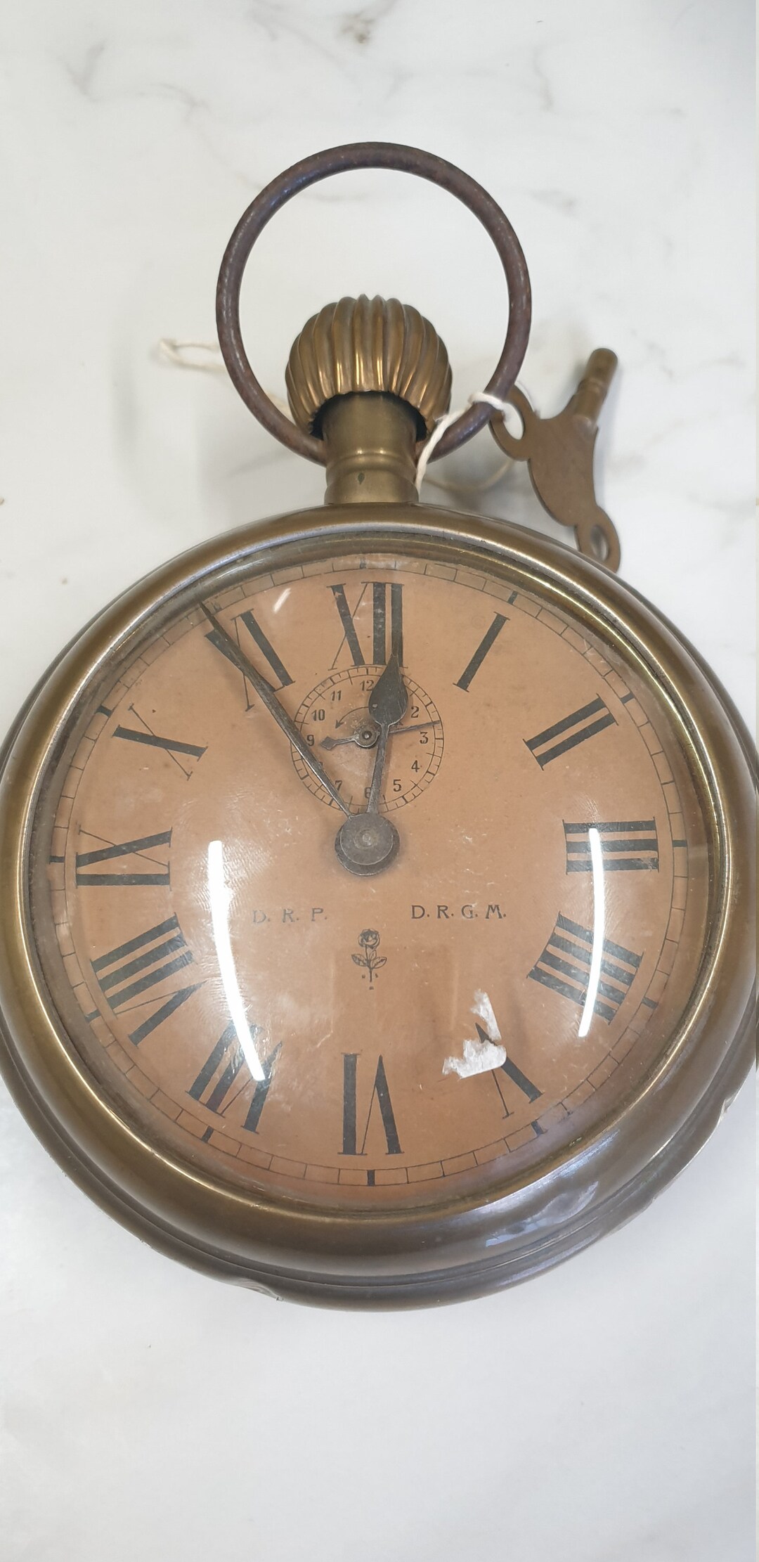 Antique Brass Huge Size Fob Watch German Brass Alarm Clock - Etsy UK