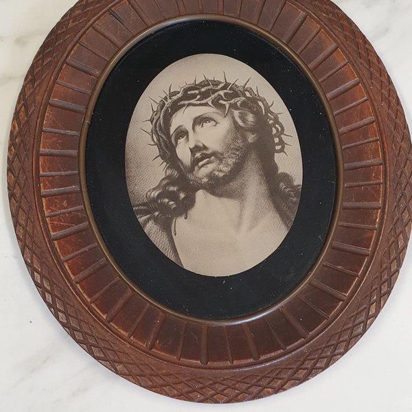 Antique Jesus Frame - Etsy