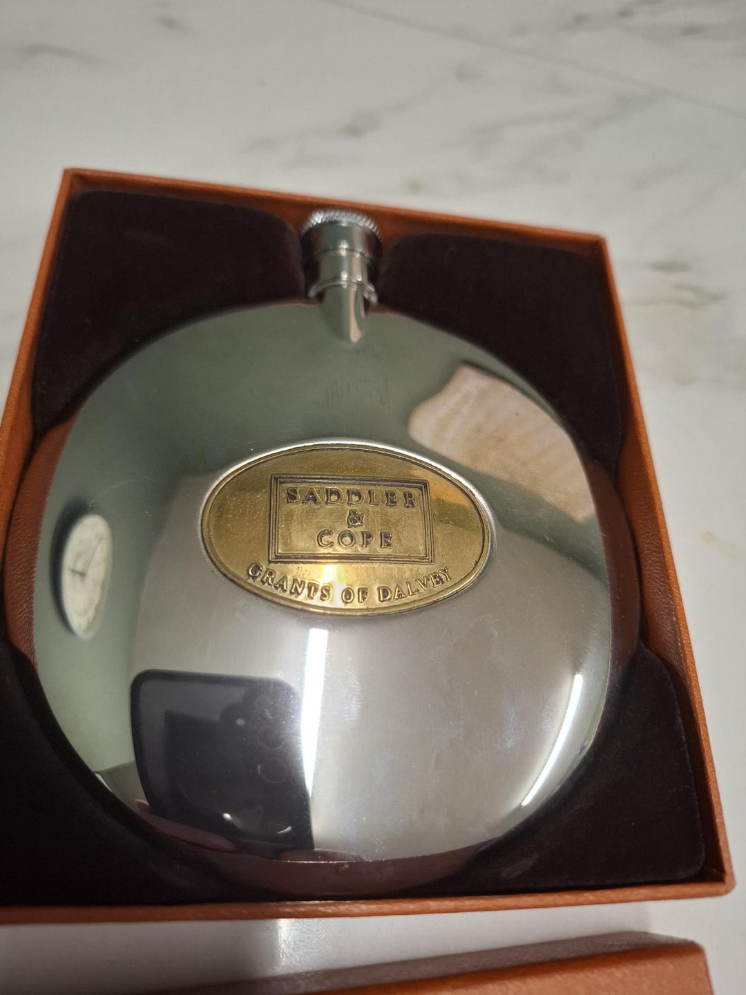 Vintage Boxed Grant Whisky and Dalvey Round Hip Flask - Etsy