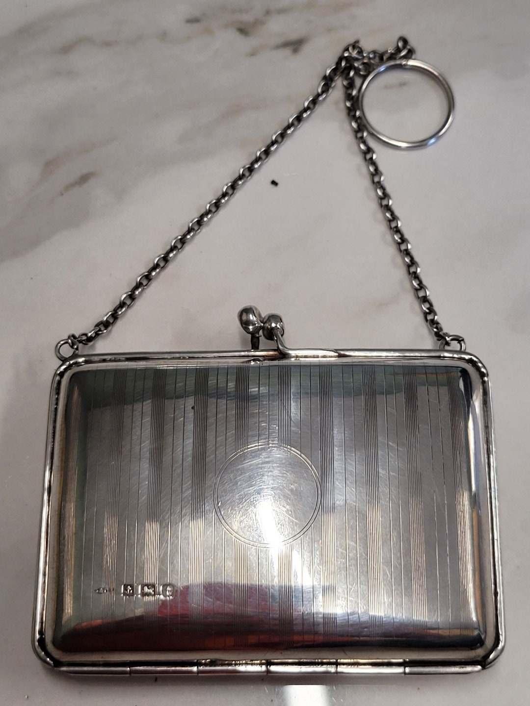 Antique Birmingham Silver 1918 Finger Loop Coin Purse - Etsy