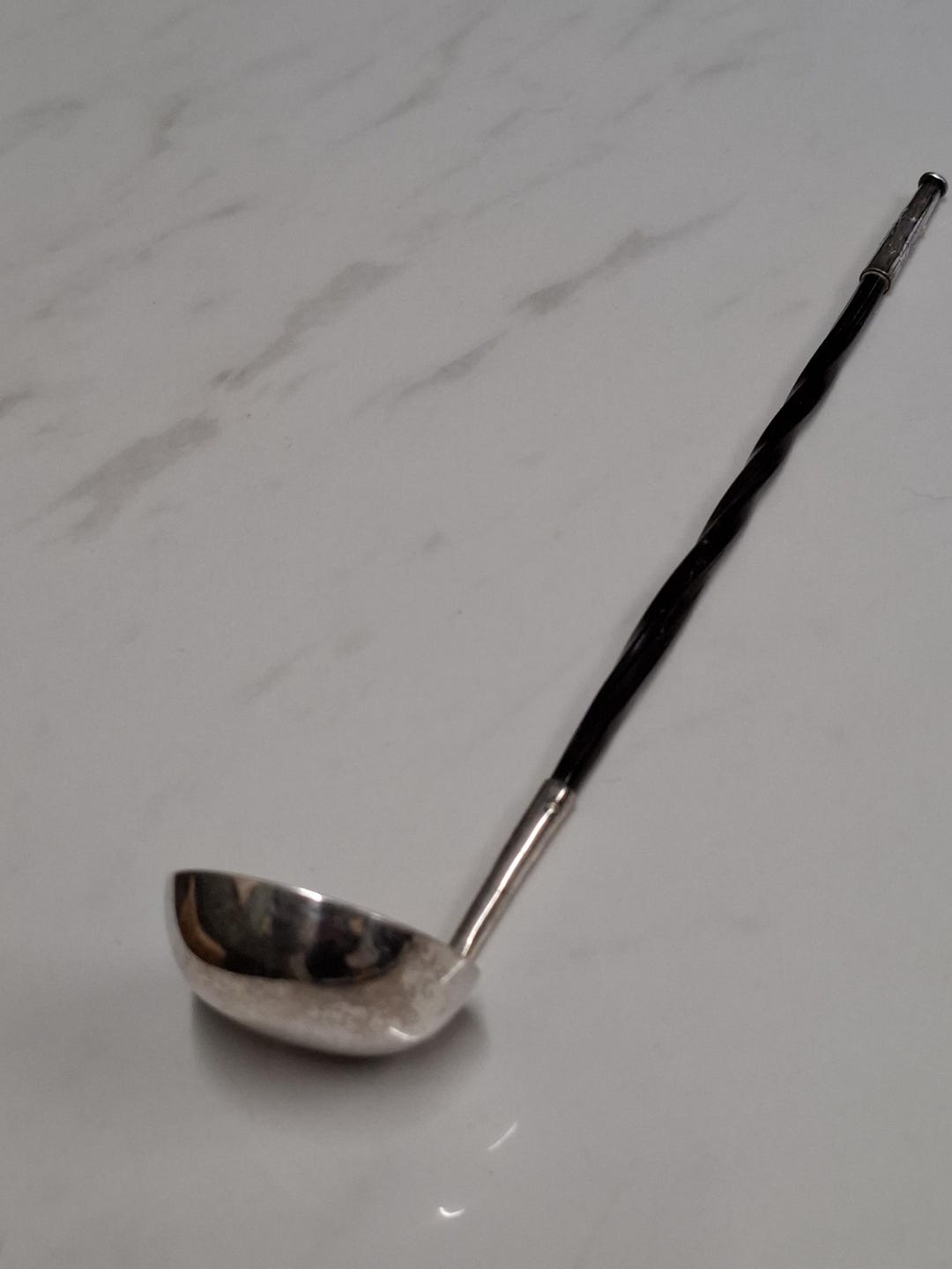 Antique Horn and Sterling Silver Drinks Toddy Spoon Ladle - Etsy