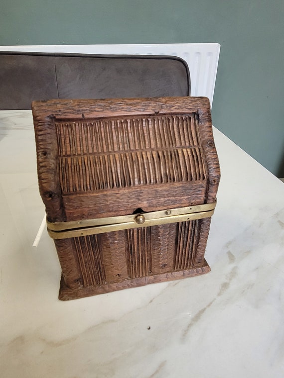 Antique Hand Carved House Barn Shaped Box - Etsy