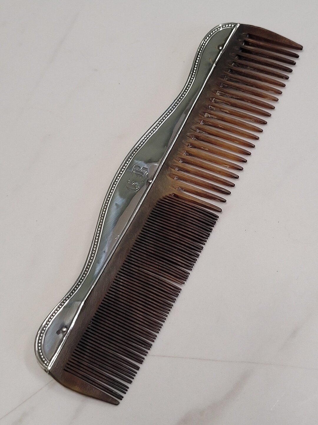 Antique Birmingham Silver 1910 Large Comb - Etsy