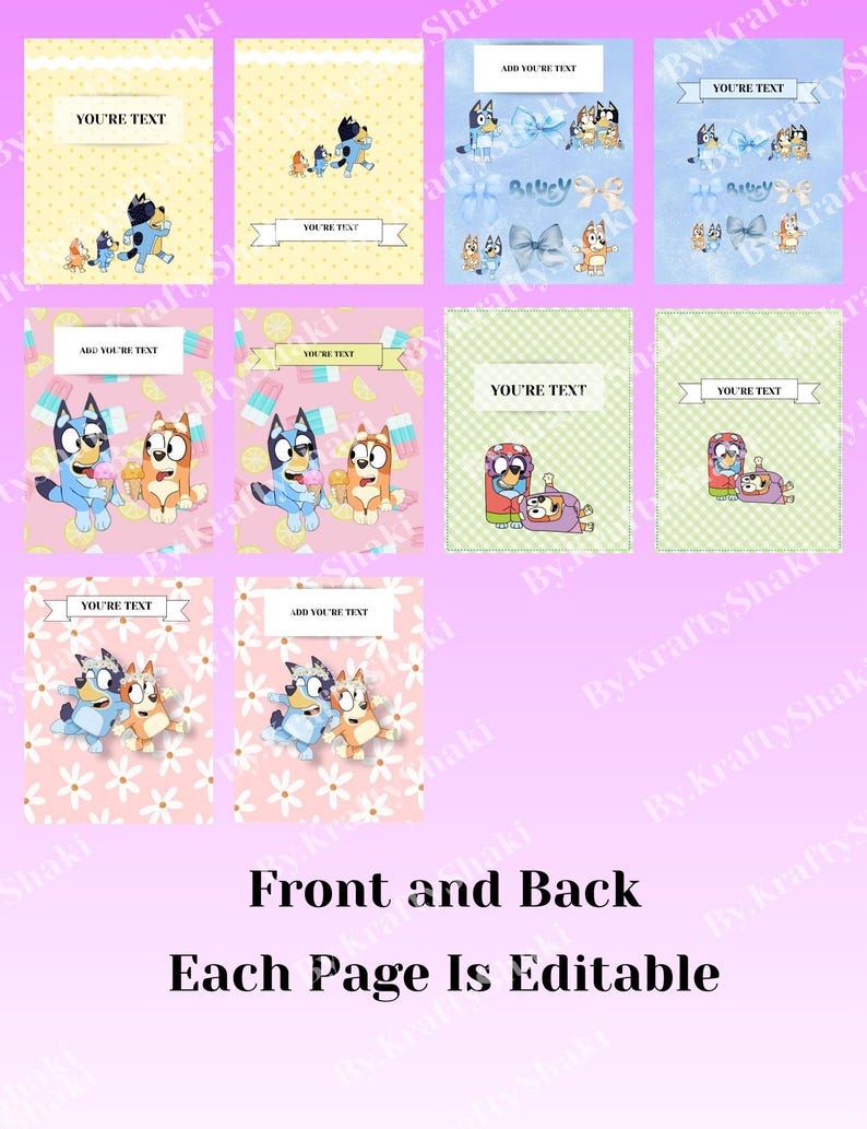 PDF Bluey Printable Notebook Template and Supplies Labels - Etsy